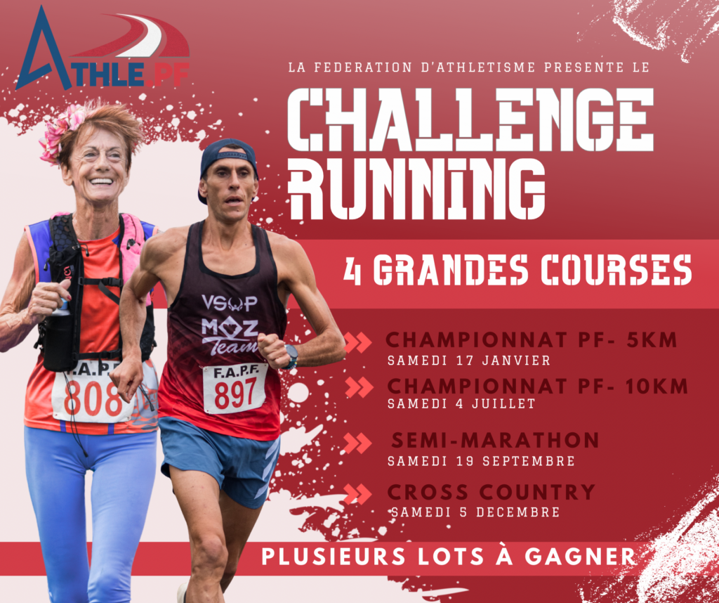 CHALLENGE RUNNING 2026 - FAPF - Athlétisme en Polynésie